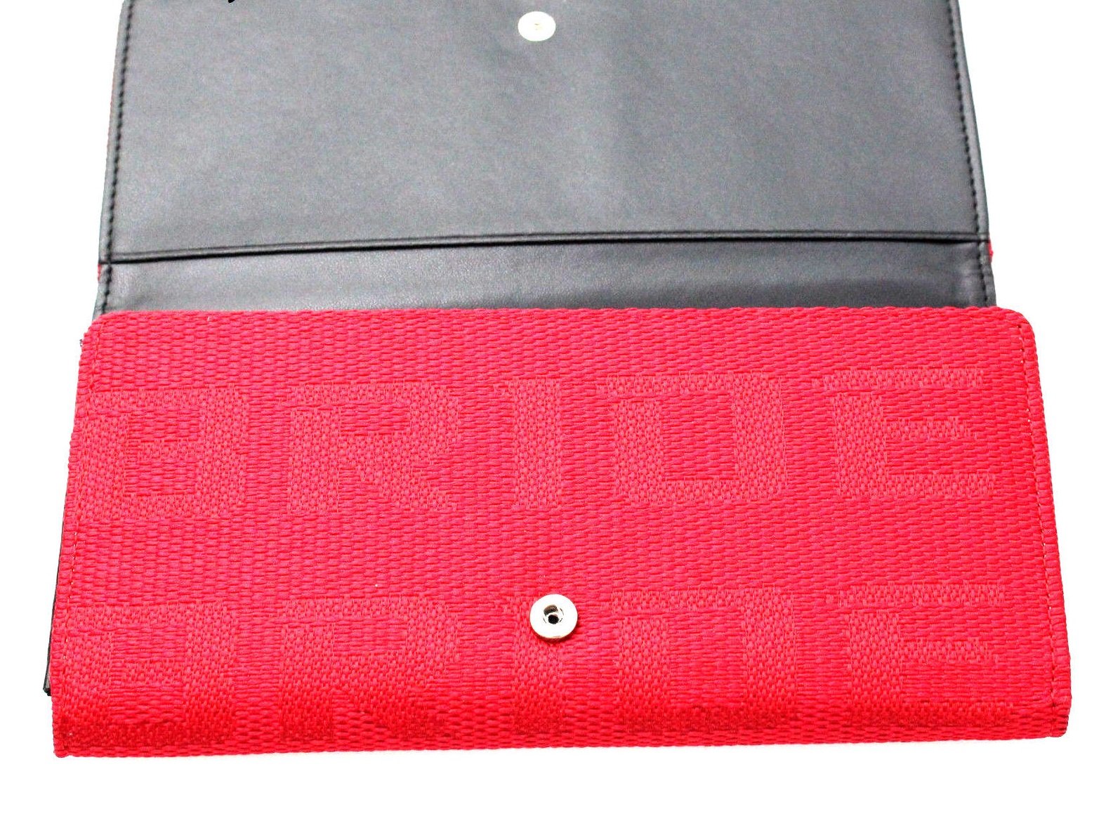 JDM WOMENS BRIDE RACING FABRIC TRIFOLD RED WALLET LEATHER GRADATION FEMALE+Key