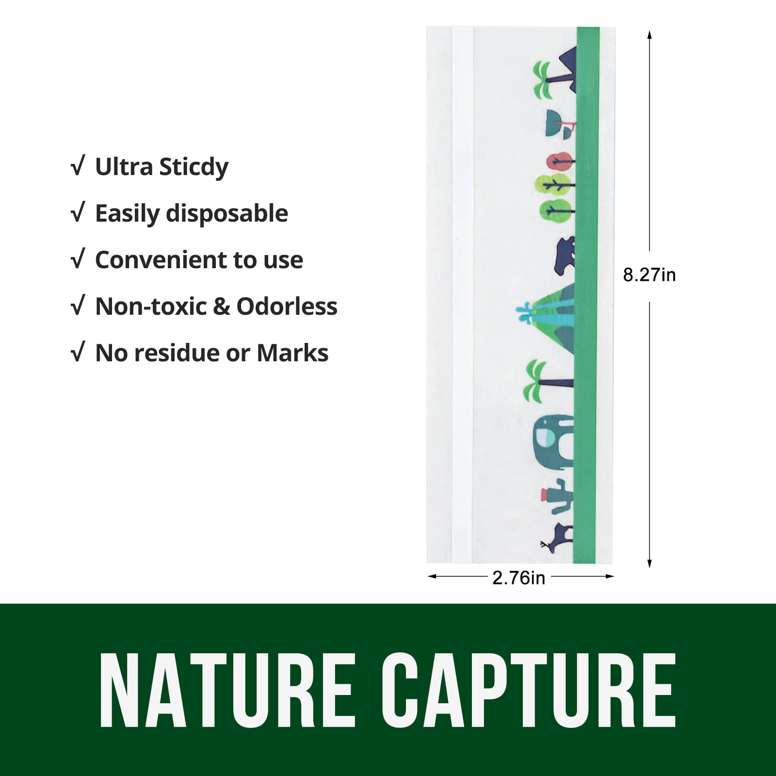 Garsum 32 Pack Window Fly Traps Indoor,Fly Paper Sticky Bug Strips, Glue Fly Catcher for Housefly, Ladybug