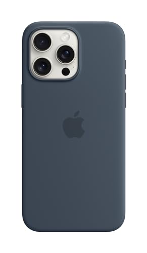 Apple iPhone 15 Pro Max Silicone Case with MagSafe - Storm Blue