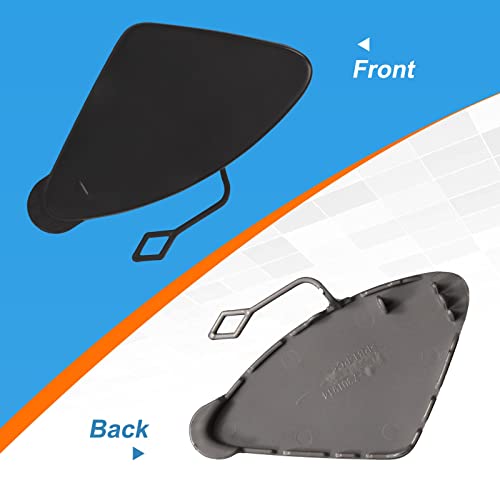 CZShiYue Front Bumper Tow Hook Cover Towing Eye Cap Fit for BMW F30 F31 3 Series 320i 328i 335i 2012 2013 2014 2015 51117293116 (Black, Right Passenger Side)