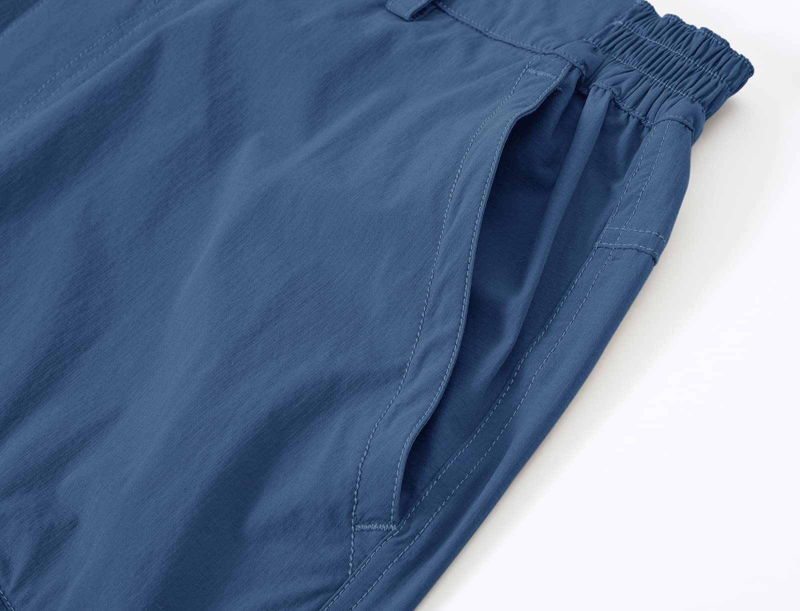 BASUDAM Men's Cargo Hiking Shorts Stretch Quick Dry Lightweight Work Shorts 6 Pockets for Camping Travel Dark Blue 38
