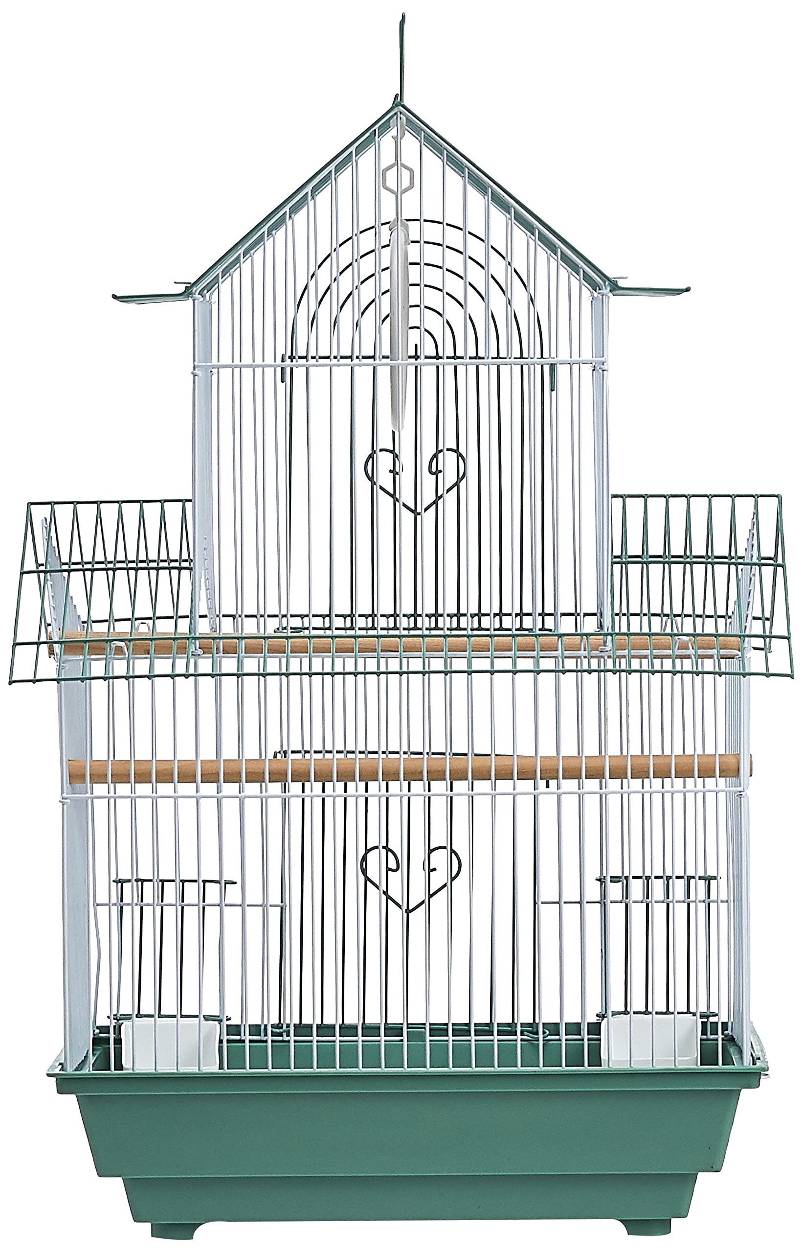 Prevue Hendryx SP1720-4 Shanghai Parakeet Cage, Green and White