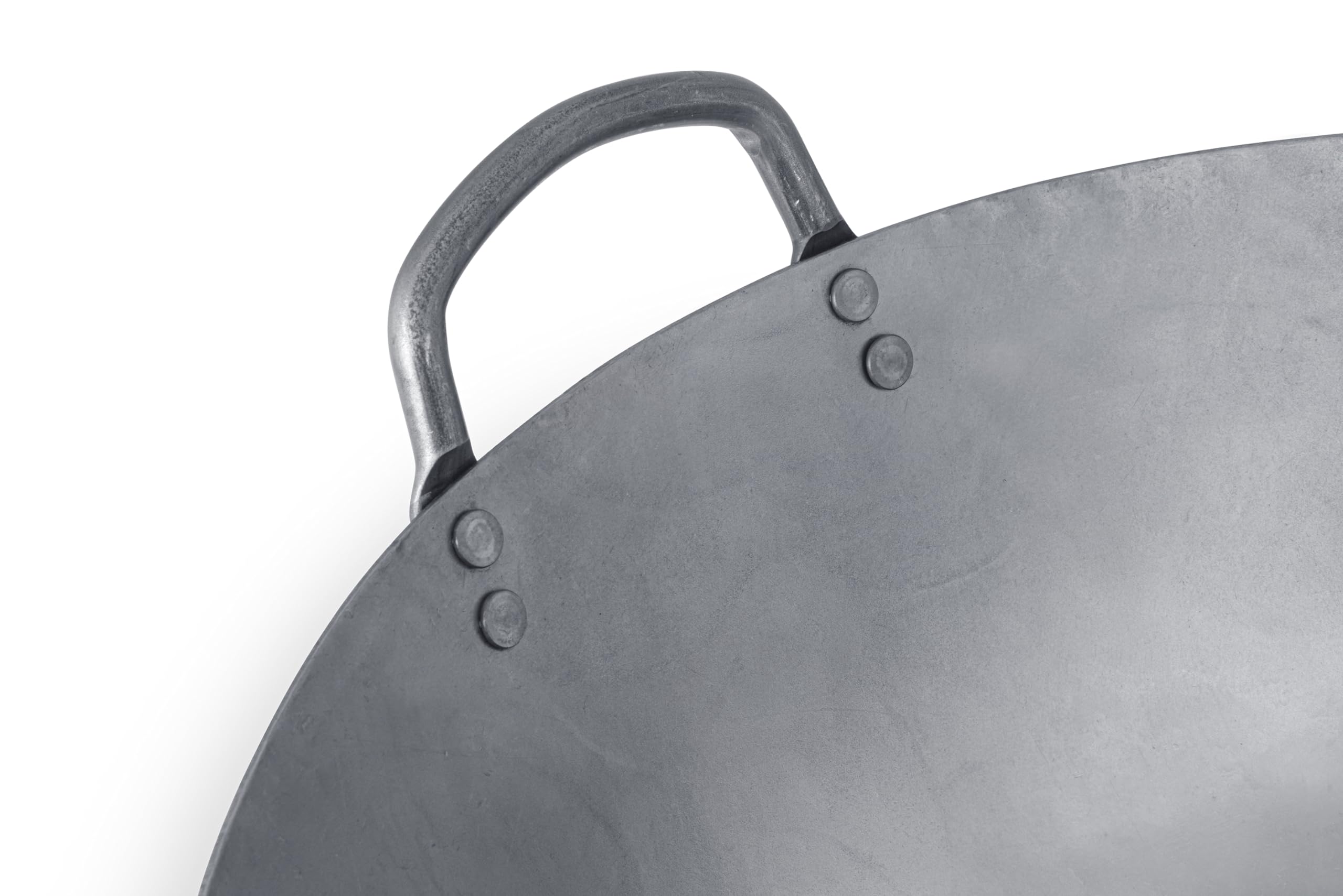 Craft Wok Large 18-Inch Heavy Canton Style Hand Hammered Carbon Steel Wok (Round Bottom) / 731W87-18in