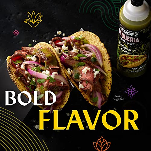 HERDEZ TAQUERIA STREET SAUCE Variety Pack, Habanero, Verde, Roja, Chipotle, Avocado Cilantro, Cilantro Lime, 9 oz Bottles (6 Pack)