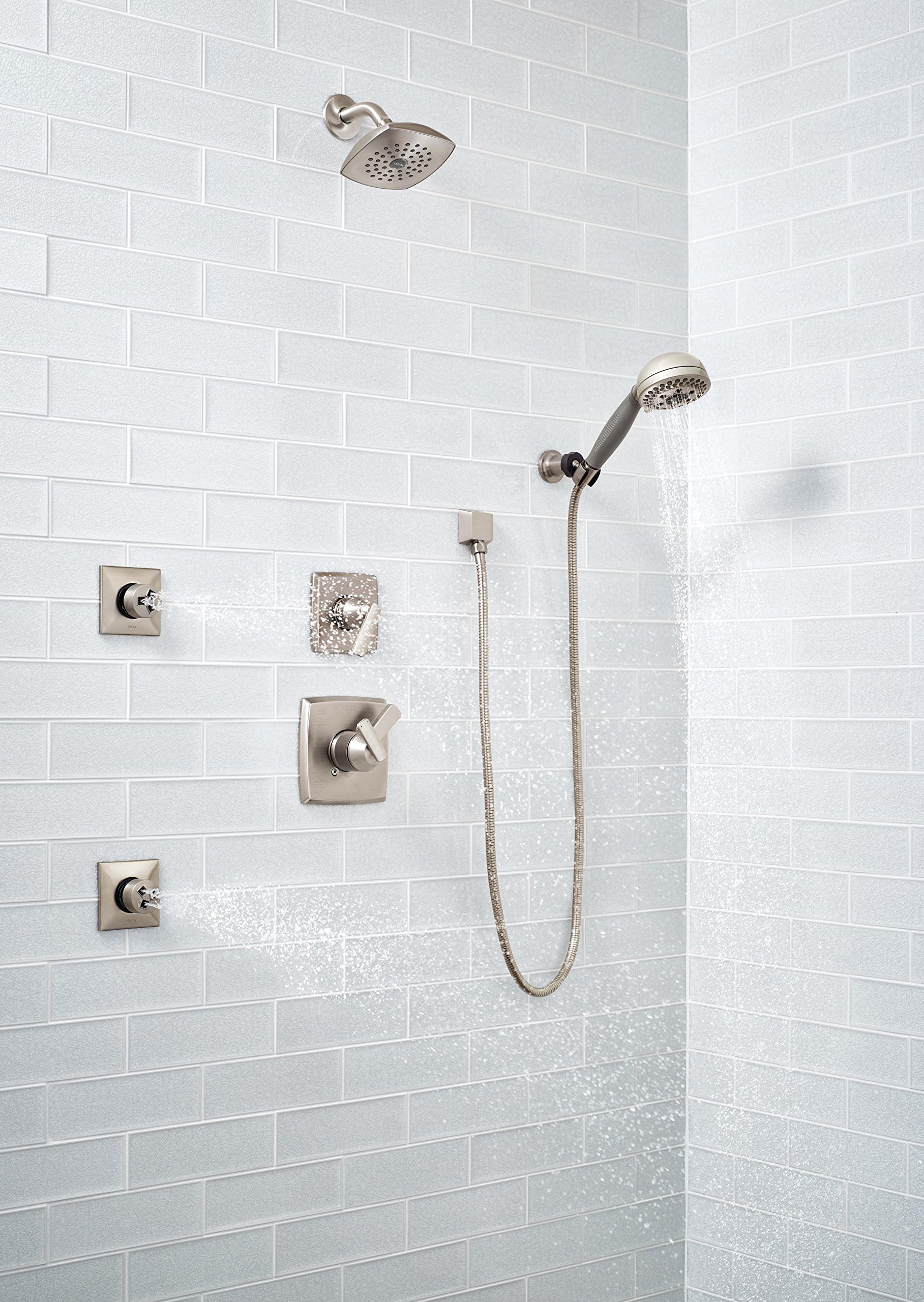 Delta Faucet Ashlyn 3-Setting Shower Handle Diverter Trim Kit, Diverter Valve Trim Kit Brushed Nickel, 3 Way Shower Diverter, Delta Diverter Trim, Stainless T11864-SS (Valve Not Included)