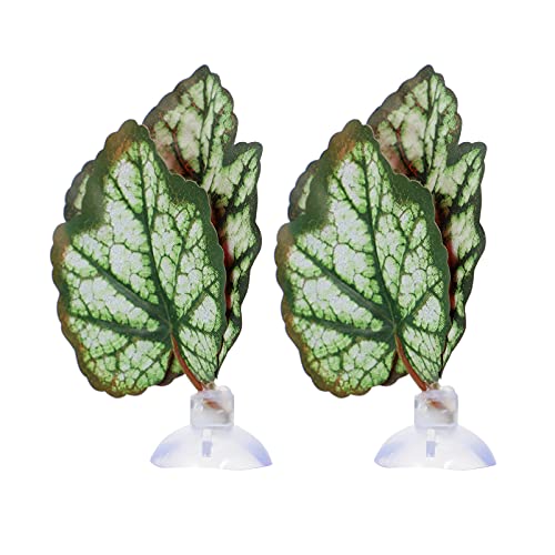 iplusmile Betta Fish Leaf Hammock- 2Pcs Aquarium Betta Fish Leaf Pad Fish Tank Resting Leaf with Suction Cups Hammock Breeding Bed for Beta Tank Decorations Green
