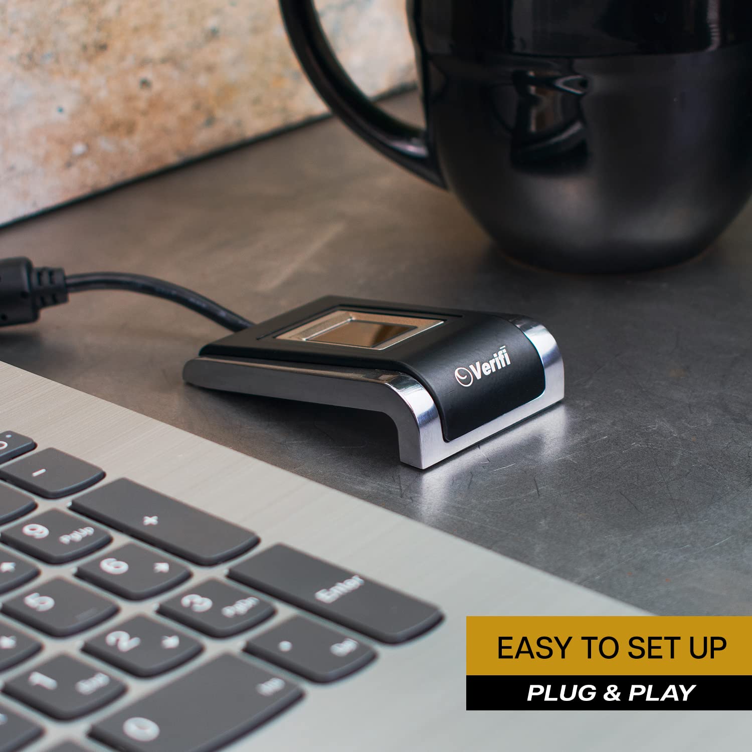 Verifi P5100 Desktop USB Premium Fingerprint Reader - Windows Hello, Windows Password Free Operation