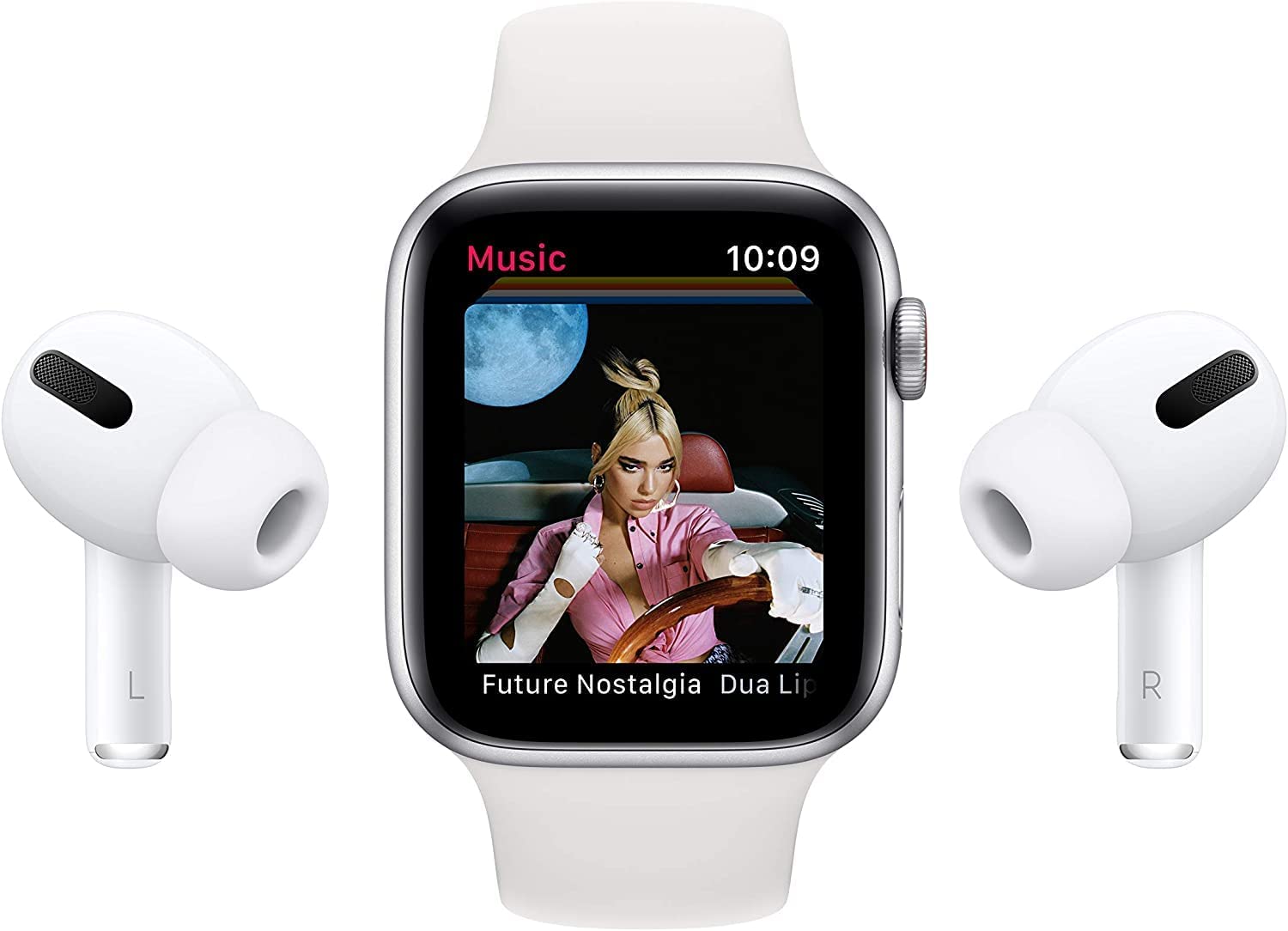 Apple Watch SE (GPS, 44mm) - Gold Aluminum Case with Pink Sand Sport Band (Renewed)