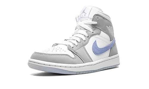 Jordan Womens WMNS Air Jordan 1 Mid BQ6472 105 Grey Blue - Size 9W