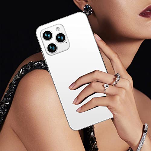 GOWENIC I14pro Plus Unlocked Phone, 6.1inch HD Screen Face Unlock Smartphone for Android 11, Dual SIM, 4G/64GB, GPS, Dual Camera 4G GSM Net Phone, Support 128G Memory Card, 4001mAh Battery(White)