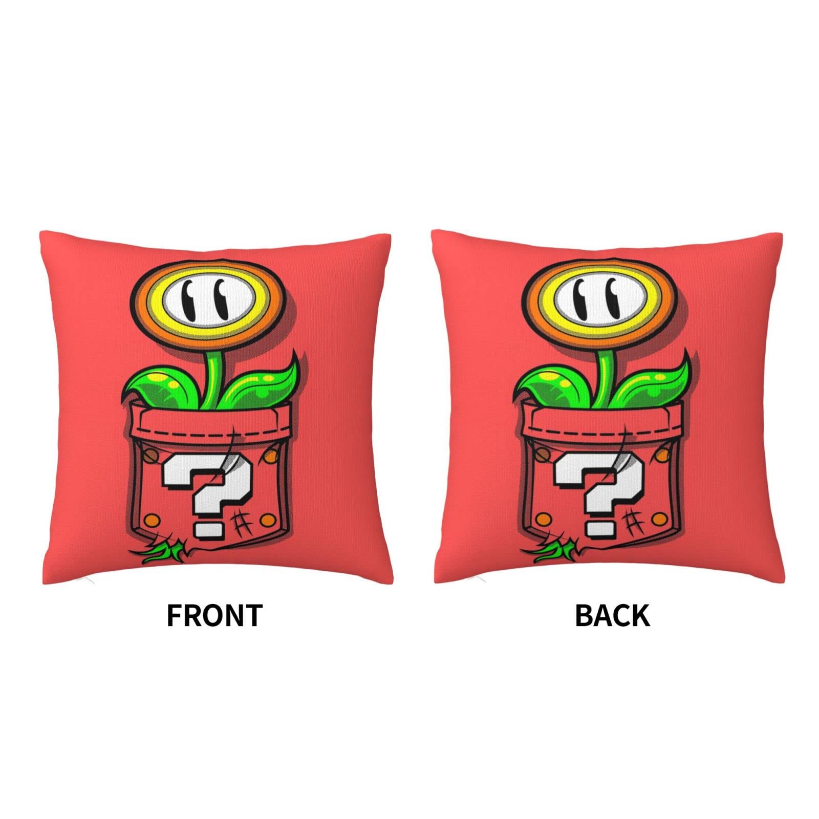 Bietyuio Anime Decorative Pillow Case Square Throw Pillow Covers Cushion Hold for Sofa Bedroom Car Home 18"x18"