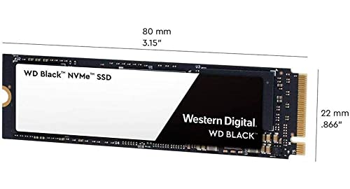 WD Black 250GB High-Performance NVMe PCIe Internal - M.2 2280, 8 Gb/s - WDS250G2X0C