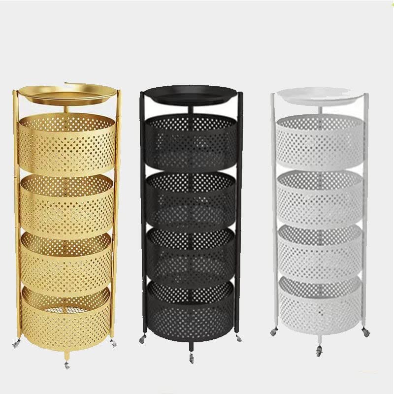 DANN Trolley Kitchen Storage Rack Trolley Rack for Vegetables and Fruits (Color : Black, Size : 98cm*29cm)