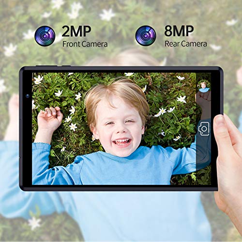 PRITOM Android Tablet 8 inch Android Tablet, 2GB RAM, 64GB ROM, Quad Core, HD IPS Screen, 8.0 MP Rear Camera, Wi-Fi, Bluetooth, Tablet PC, Black