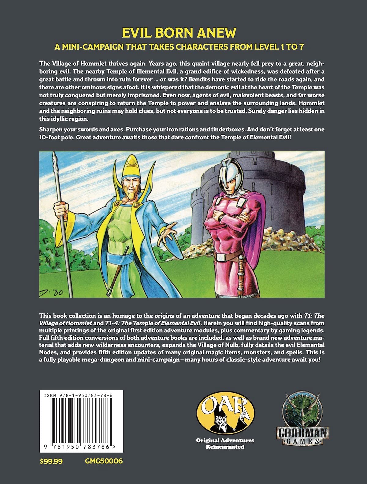 Goodman Games: Original Adventures Reincarnated #6: The Temple of Elemental Evil, Fully Playable Mega-Dungeon and Mini-Campaign