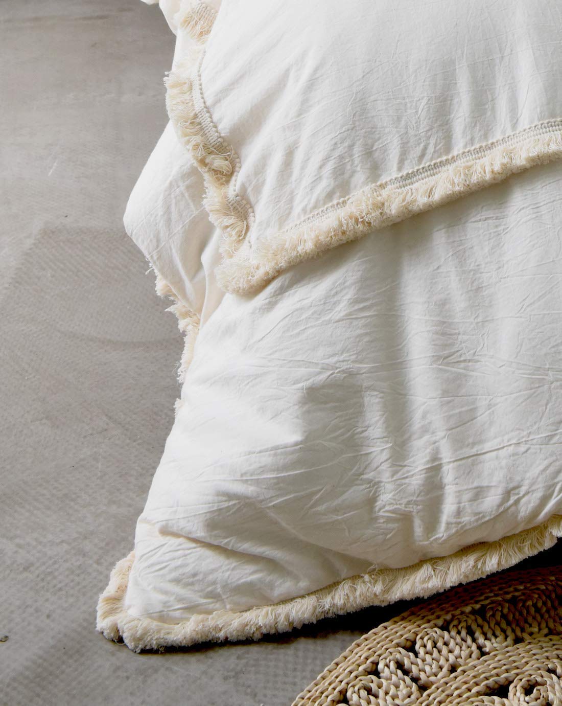 Cream Duvet Cover Set Queen Boho Bedding Set