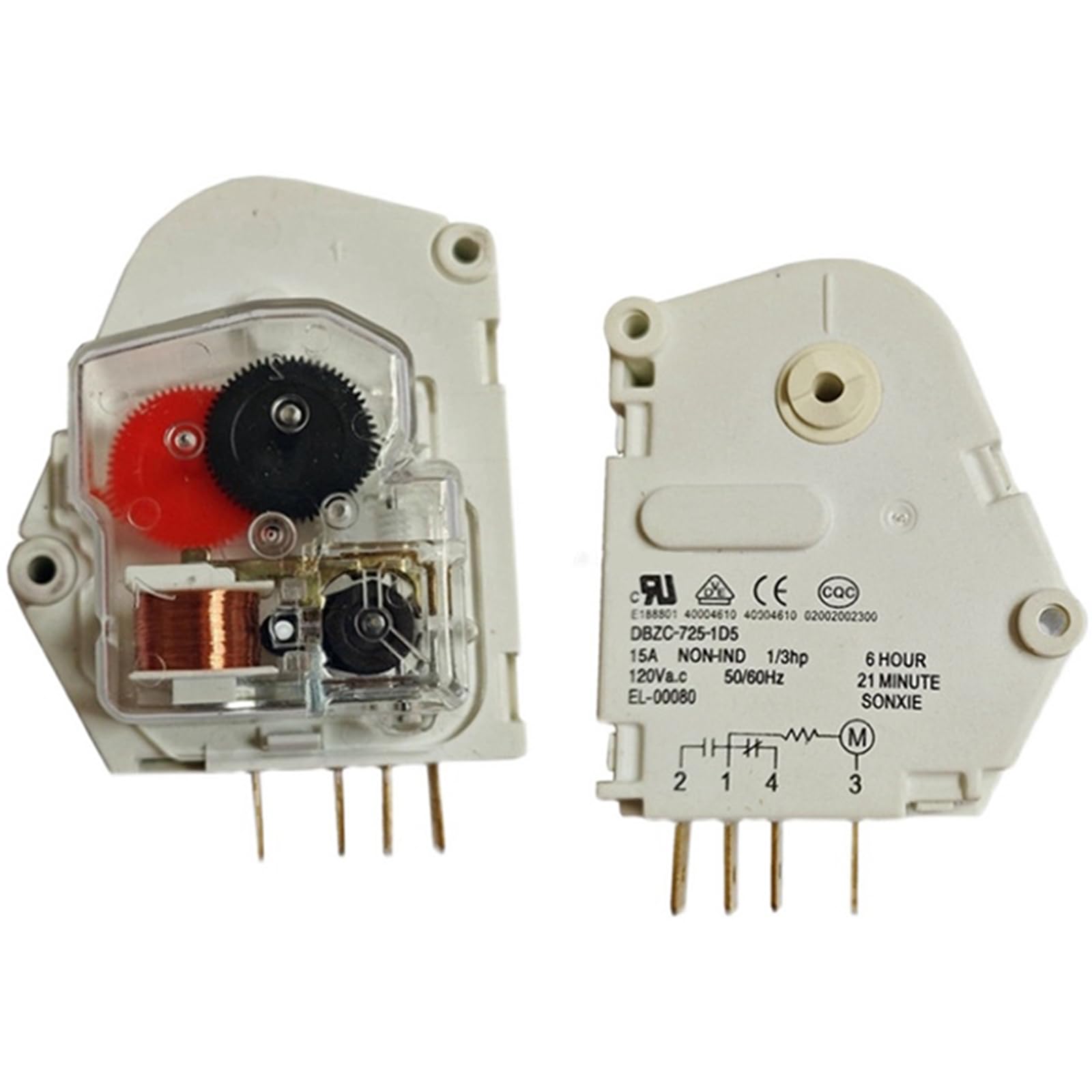 NUHFUFA Defrost Timer DBZC-725-1D5 for Refrigerator Accessories Suitable for 110V-120V Refrigerator Defrost Timer Controller