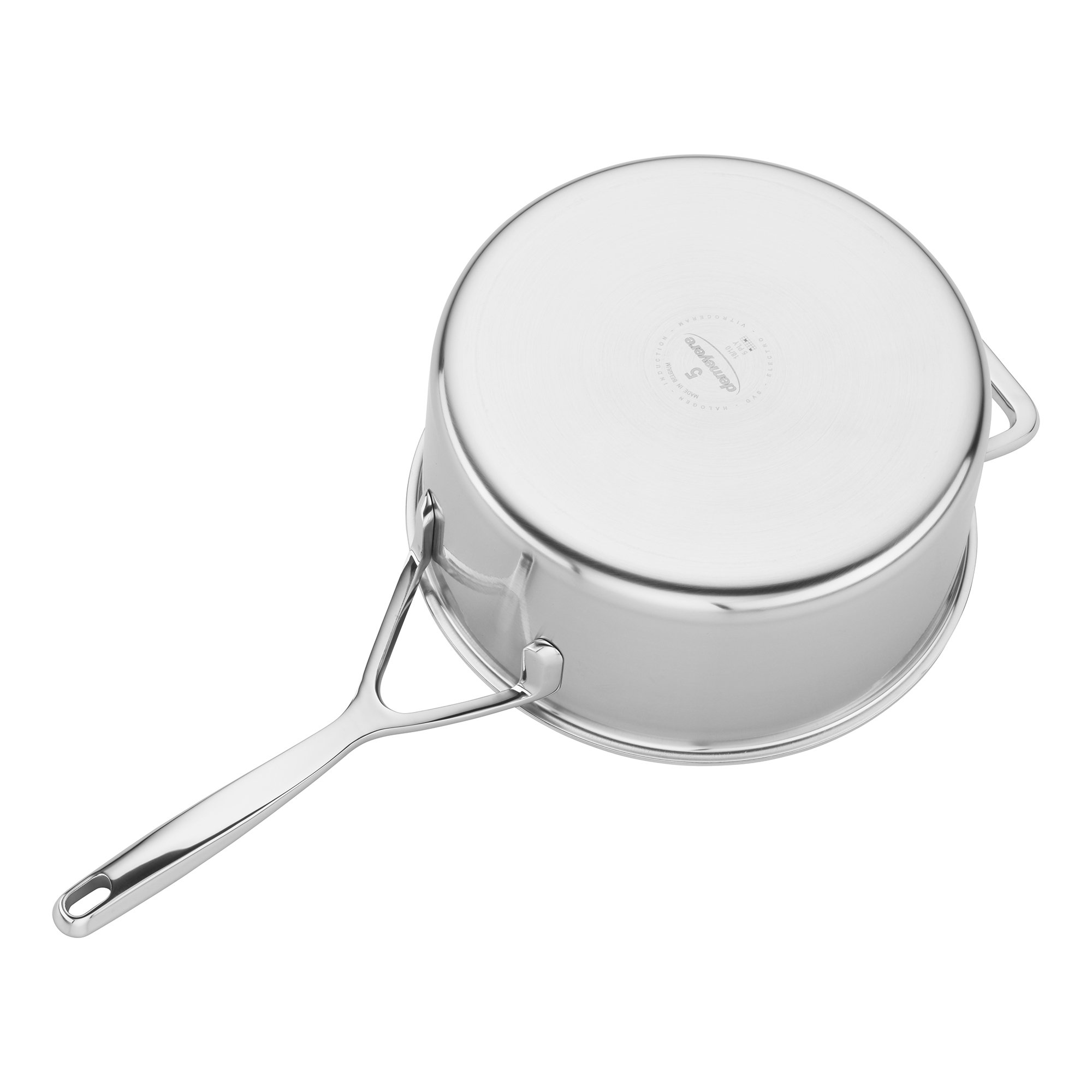 Demeyere 5-Plus Stainless Steel 4-qt Sauce Pan with Helper Handle