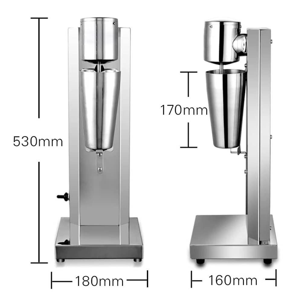 Electric Drink Mixer, 650ml Commercial Milkshake Machine,Restaurant-Quality Retro Milkshake Maker & Milk Frother 180W