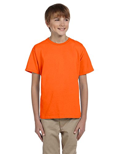 Fruit of the Loom Youth 5 oz. HD Cotton™ T-Shirt S SAFETY ORANGE