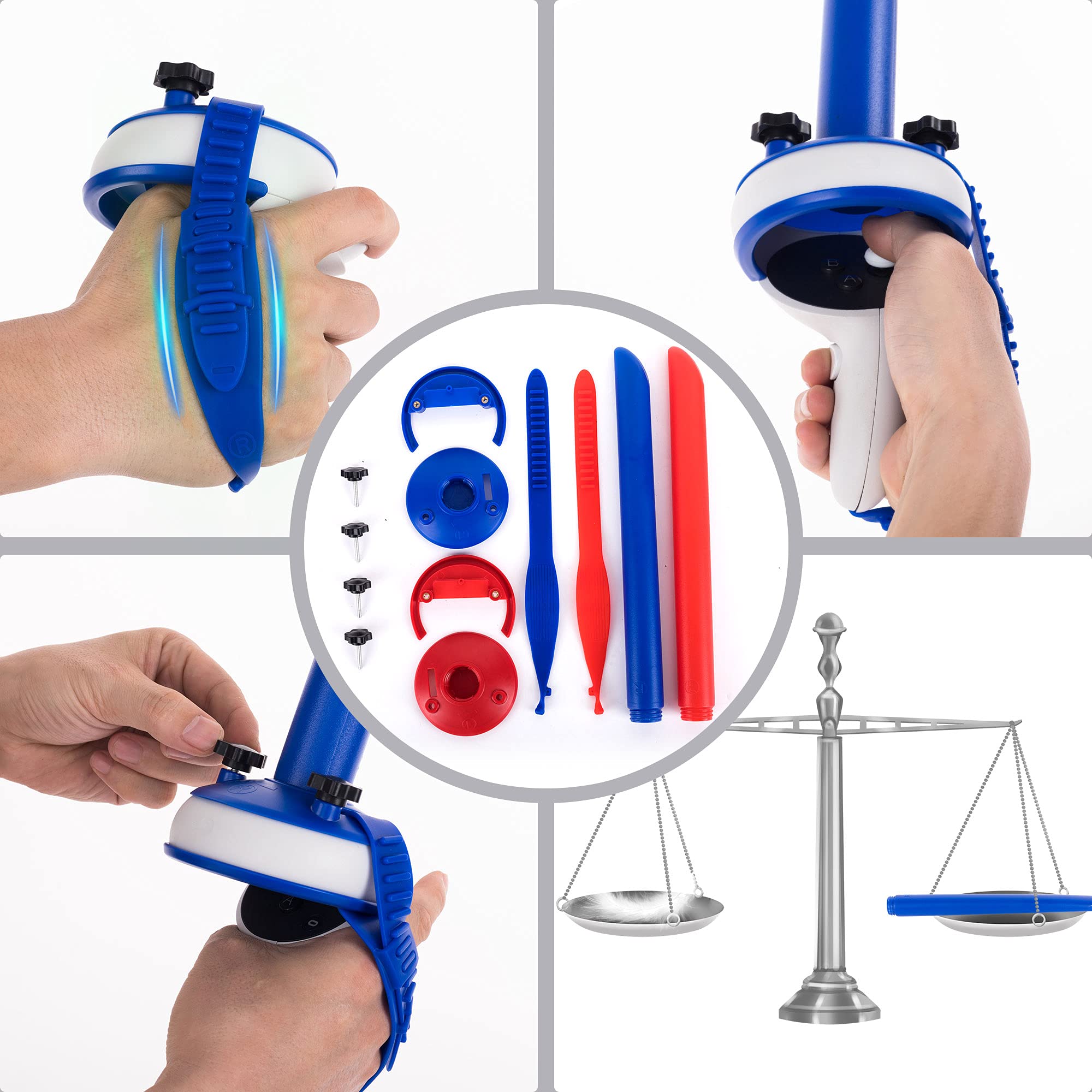 Beat Saber Handles Controller Grips with Silicone Hand Backstrap for Oculus Quest 2 VR Workout Supernatual Jedi Training Sport Games by X-super Home