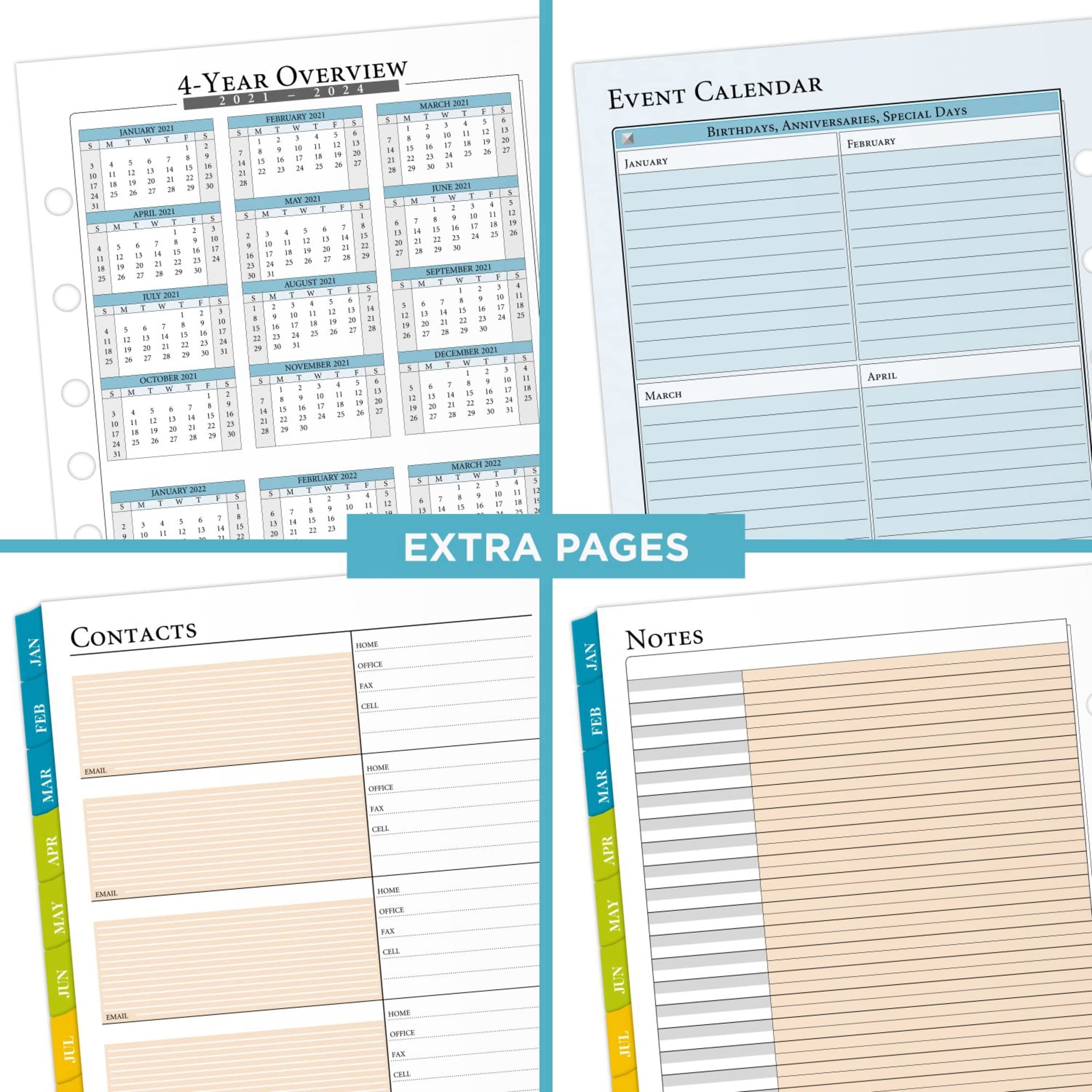 AT-A-GLANCE 2022 Weekly & Monthly Planner Refill by AT-A-GLANCE, 13493 13691 Day-Timer, 5-1/2" x 8-1/2", Size 4, Zenscapes (281-285Y)