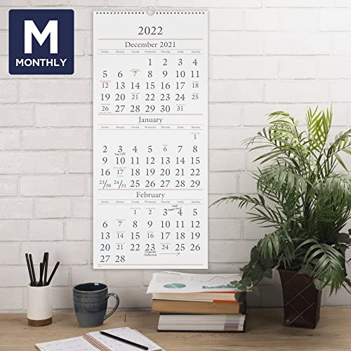 AT-A-GLANCE 2022 Wall Calendar by AT-A-GLANCE, 12" x 27", Large, 3 Month (SW11528)