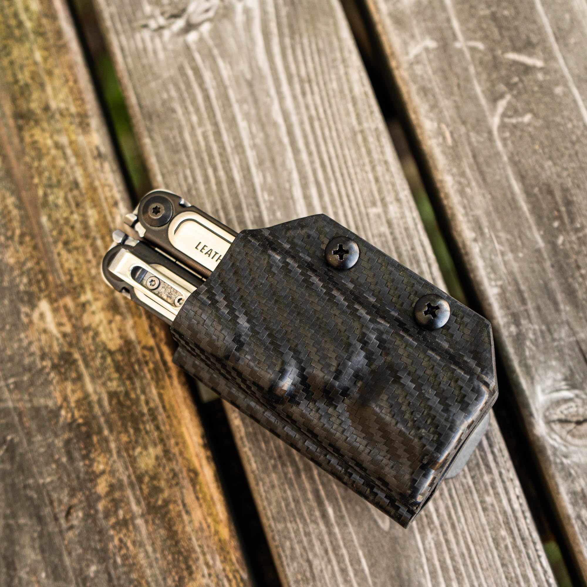 Clip & Carry Kydex Multitool LEATHERMAN Arc - Made in USA - Sheath Holder Cover Belt Pocket Holster - Multi-Tool not Included (Carbon Fiber Black)
