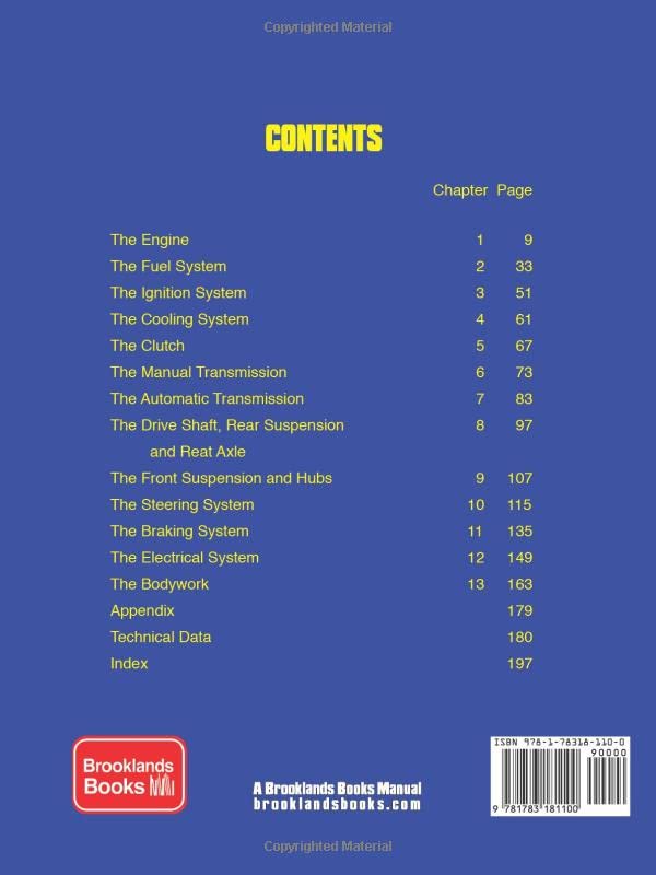 Ford Mustang Straight Six 200 CID & 250 CID 1965-1972 Owners Workshop Manual