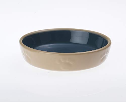 Petrageous Designs Lucy's Little Paws, 5" Pet Bowl, Blue & Green Assorted
