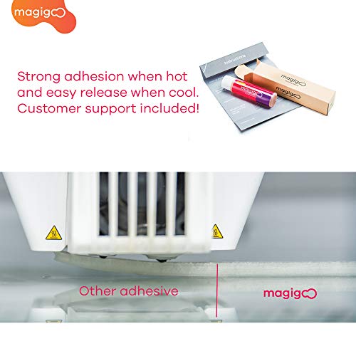 Magigoo MO2016 All-in-One 3D Printer Adhesive Glue, Reduces Warping for ABS, PLA, PETG, Hips and TPU Filament on Glass, PEI, Buildtak, Kapton 50ml, 1.69 fl. oz.