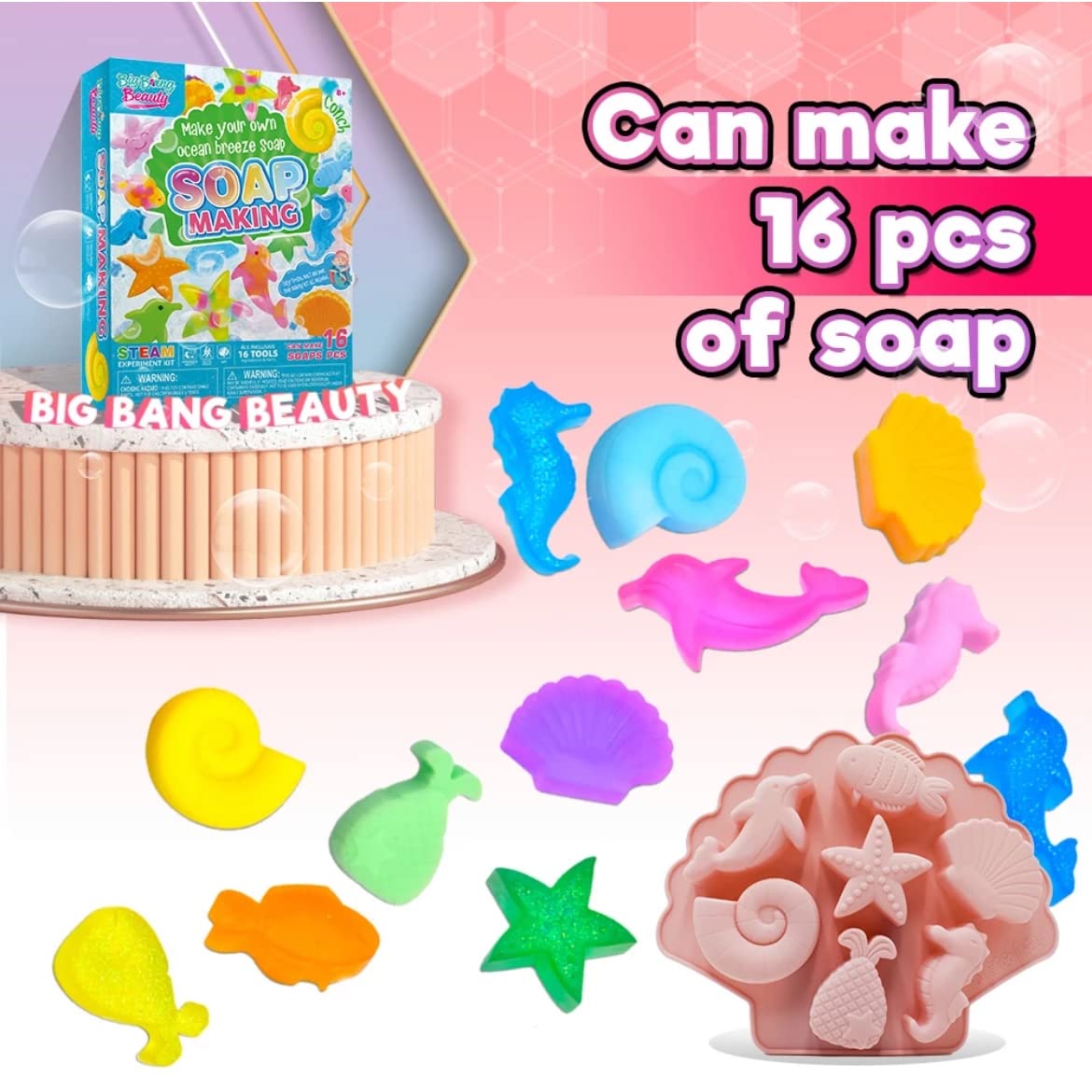 BIG BANG BEAUTY | Make Your Own Soap Science Kit for Kids | DIY | Craft Project | STEAM Project | Birthday Gift Childrens Science Projects | Kids Kitchen Science | Ages 8+