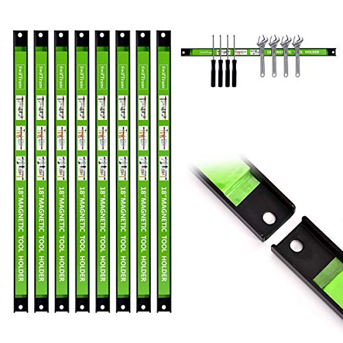 Magnetic Tool Holder 18 Inch 8 Pack Heavy Duty Magnet Tool Bar Strip Rack Wall Mount Green¡