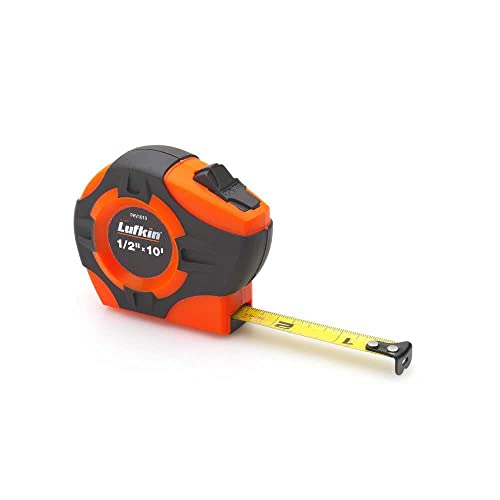 Crescent Lufkin 1" x 25' P1000 Series Hi-Viz® Orange Engineer's Yellow Clad A4 Blade Power Return Tape Measure - PHV1425DN