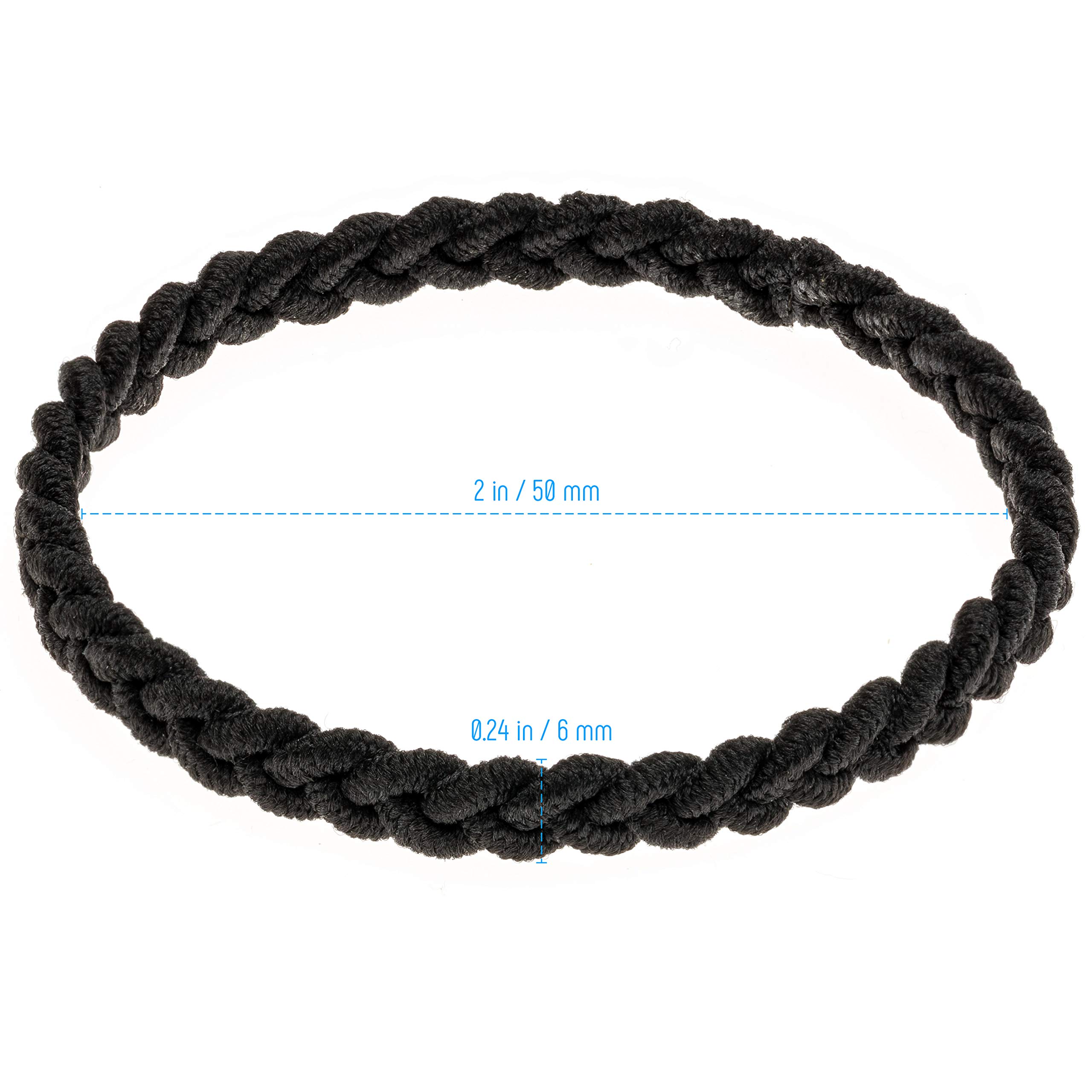 Braided Hair Ties Goody Woven Ponytail Holders Bracelet Band Elastics for Women & Men Thick Thin Hair