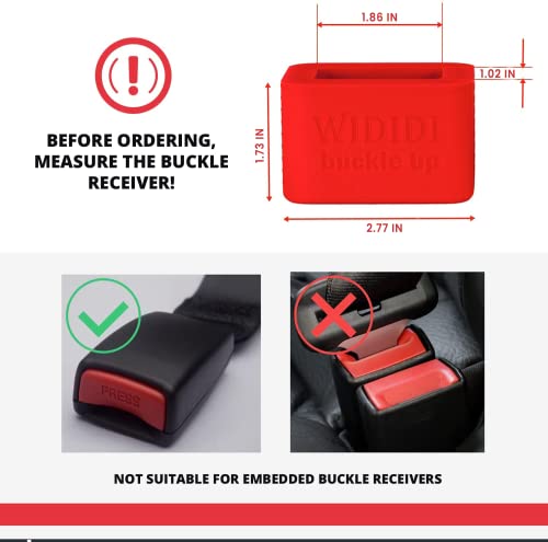 Wididi 2-Pack Car Seat Belt Buckle Holder Buckle Up - Car Seatbelt Guard - Seat Belt Holder - Durable Silicone Material - Car Accessories - Suitable for Kids