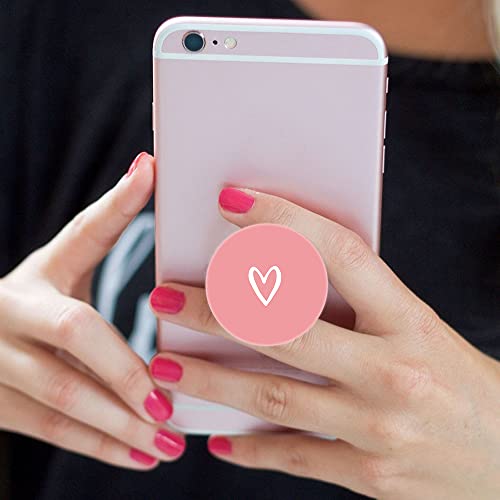 MOKKI Universal Phone Crip,Cell Phone Finger Holder Stand for Smartphone and Tablet -(4 Pack) White Rose Gold Heart Purple Black Pink