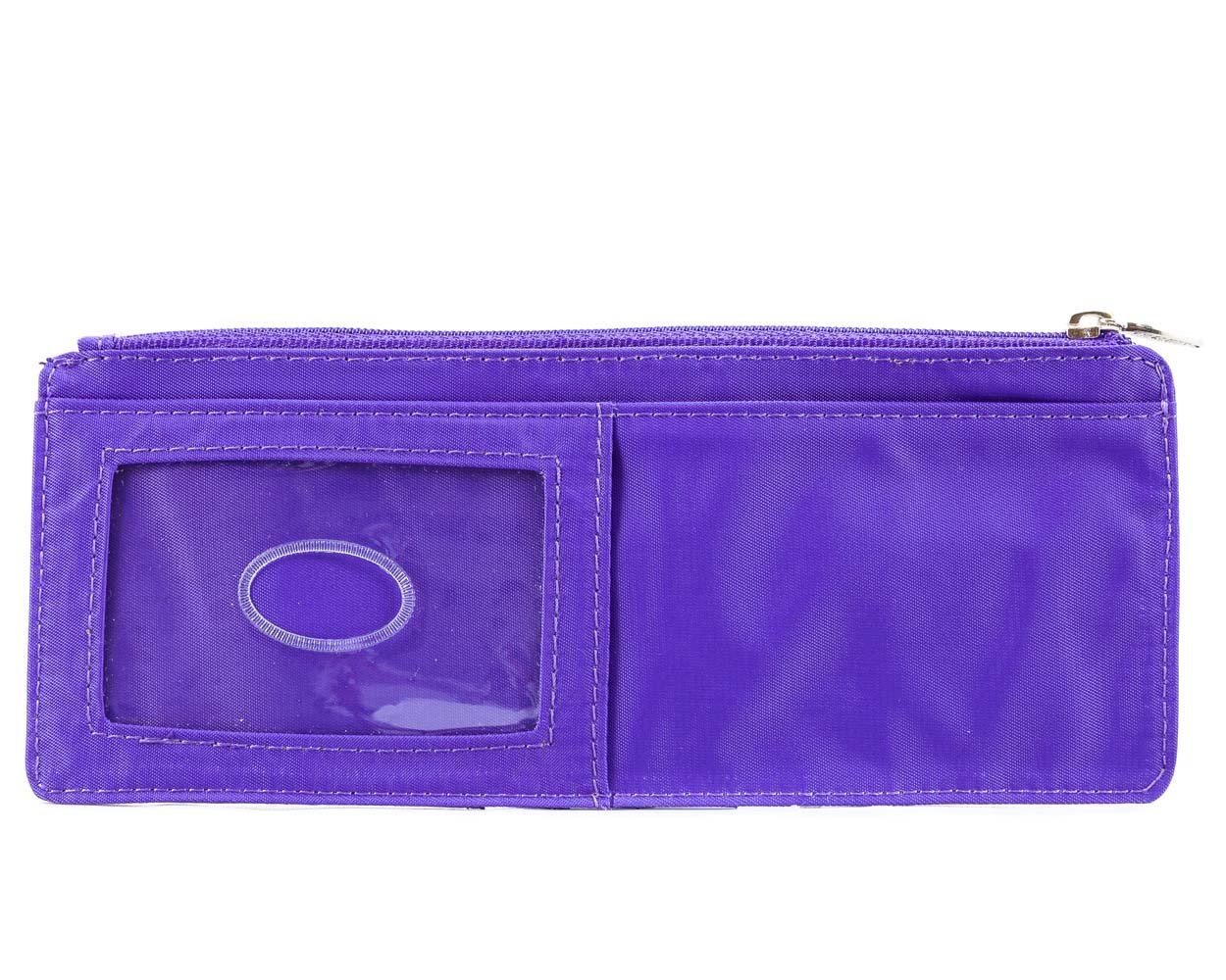 Big Skinny Women's Leather Jaguar Credit Card Slim Wallet, Holds Up to 25 Cards,Lightweight,Slim, Purple