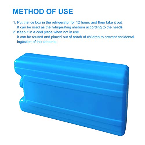 JIANWEI Ice Pack for Lunch Box - 400 ml Lightweight Food Storage Cooler Bag Reusable and Long Lasting Cool Packs Slim Freezer Packs Keep Food Fresh and Cold for Kids Lunch Box(Blue)