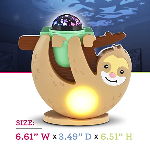 Project Nursery Sleepy Sloth Sound Soothing Crib Projector – 8 Soothing Sounds, Multicolor Ceiling Projection, Sleep Timer, Nightlight, Attaches to Crib, Portable - for Babies, Toddlers and Kids