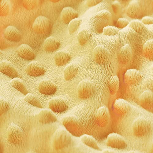 HOMRITAR Baby Blanket for Girls Soft Plush Minky Blanket with Double Layer Dotted Backing for Infant Picnic Traveling with Cute Animals Multicolor Printed 30 x 40 Inch (Yellow Bees)