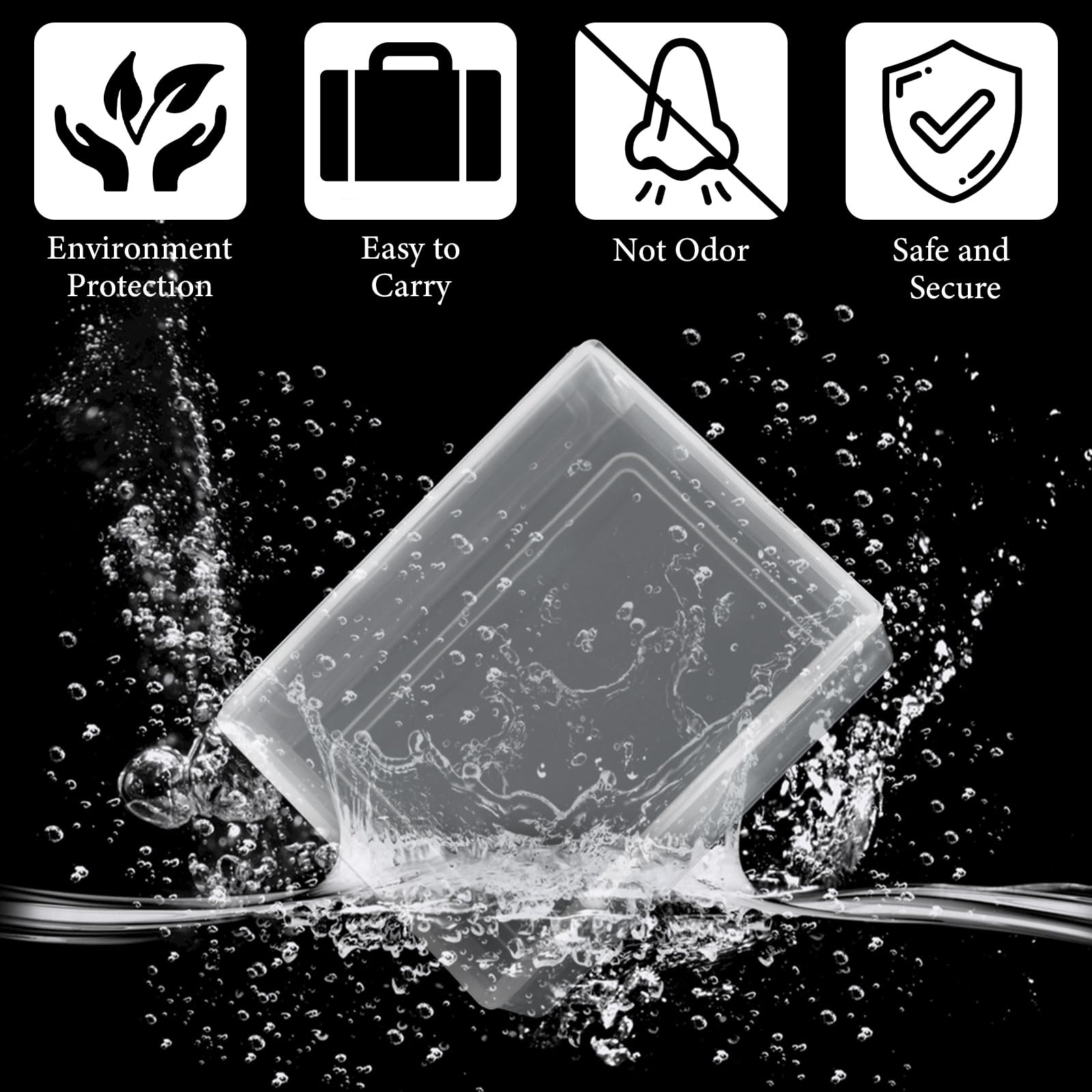 LANIAKEA 64PCS Mixed Sizes Plastic Storage Containers, Small Storage Containers with Lids, Empty Mini Small Storage Container Box for Small Items and Other Craft Projects, Clear