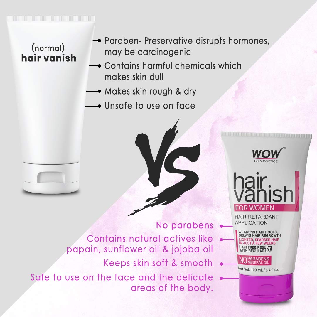 WOW Hair Vanish For Women - No Parabens & Mineral Oil (100ml)