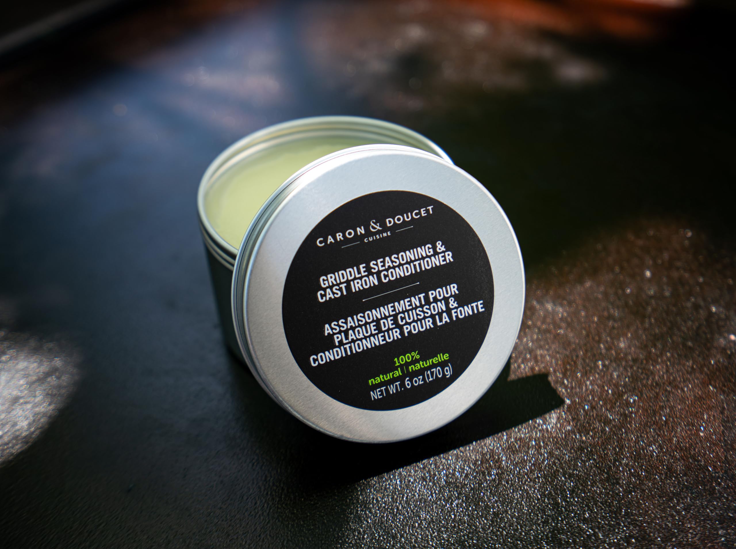 CARON & DOUCET Griddle Seasoning & Cast Iron Conditioner 2 in 1 Formula | Best For Maintaining, Protecting & Conditioning Griddle!