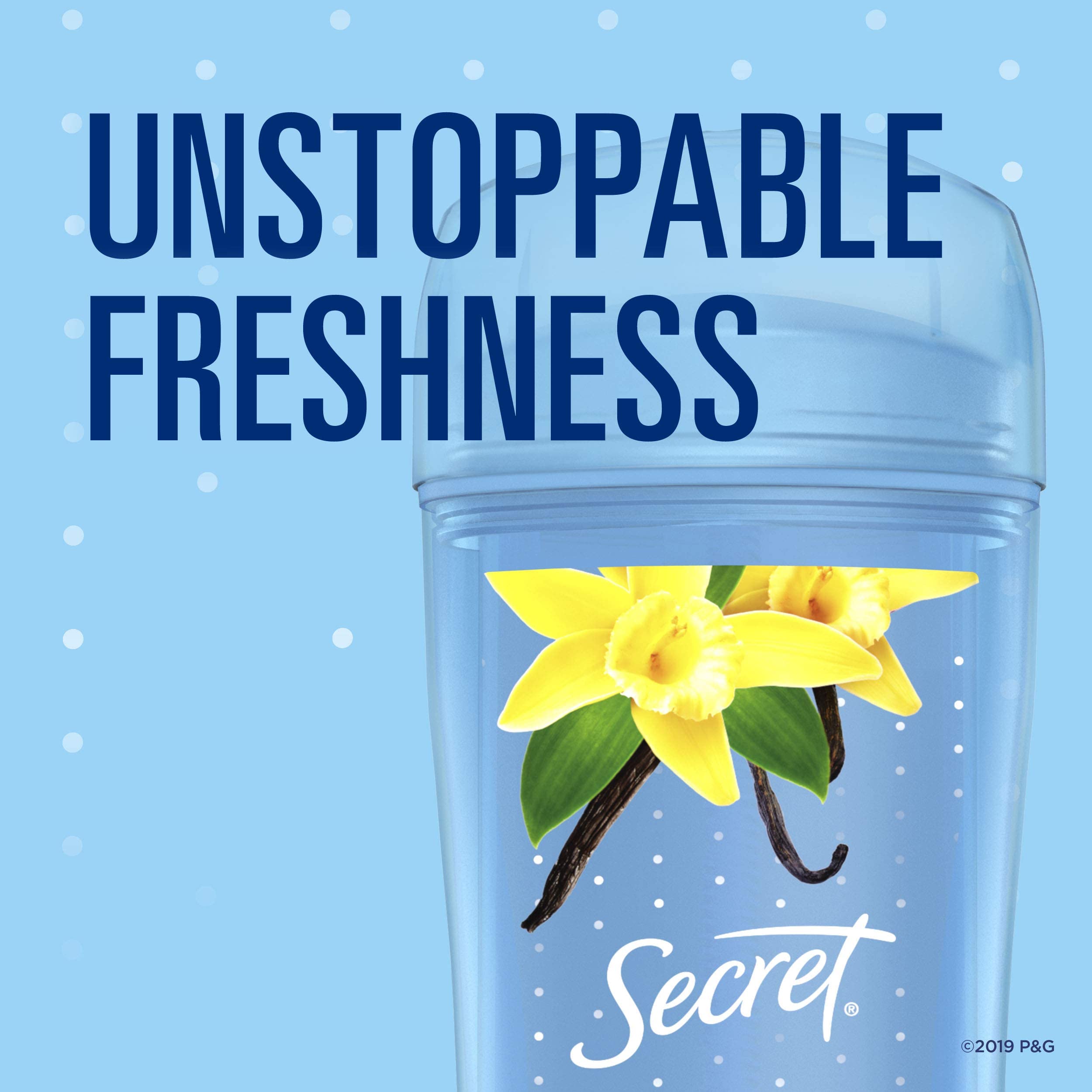 Secret Invisible Solid Antiperspirant and Deodorant, Vanilla Scent, 2.6 oz ( pack of 4 )