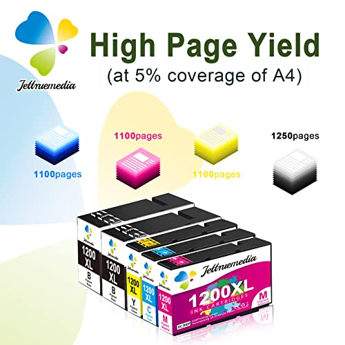 JTM 1200XL Compatible Ink Cartridge Replacement for Canon PGI-1200XL PGI-1200 XL Work with MAXIFY MB2720 MB2320 MB2700 MB2120 MB2020 MB2300 Printer,10-Pack