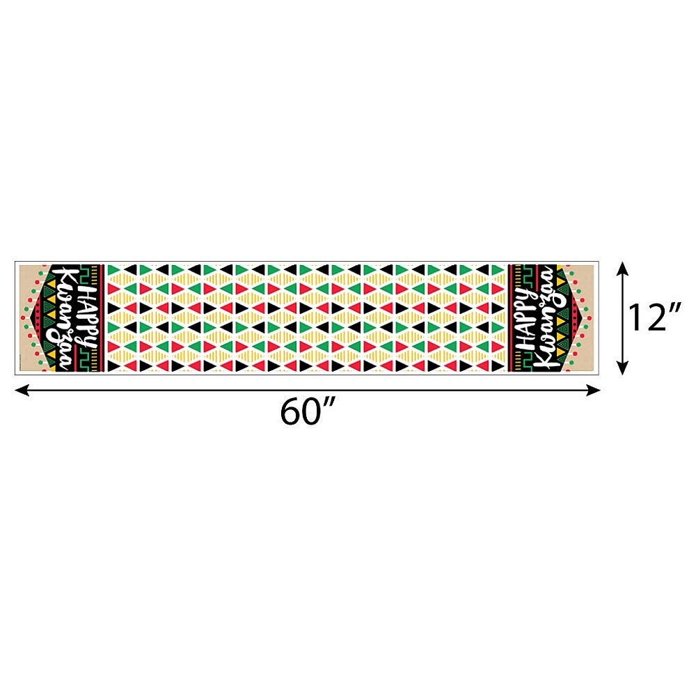 Big Dot of Happiness Happy Kwanzaa - Petite African Heritage Holiday Party Paper Table Runner - 12 x 60 inches