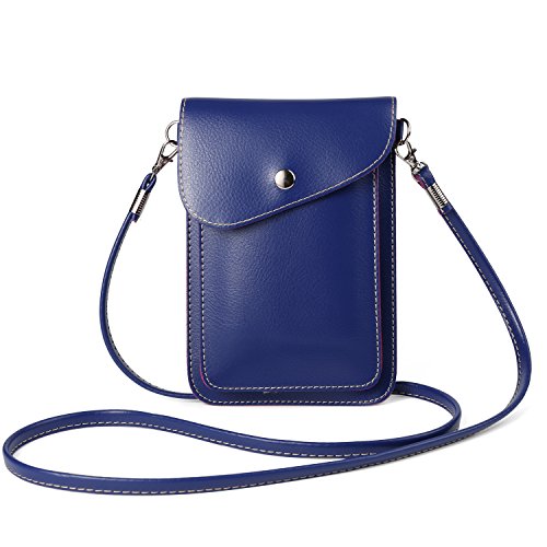 Cell Phone Crossbody Bag Purse Compatible for Galaxy S23 S22 Ultra A14 A23 A53 A13 A03s iPhone 14 Pro Max Pixel 7 Pro (Blue)