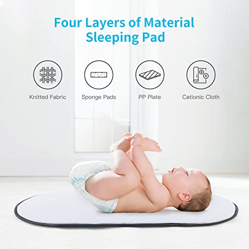 Sporary Travel Bassinet Portable Bassinet,Portable Travel Crib Infant Travel Bed with Mosquito Net and Canopy,Lightweight and Foldable