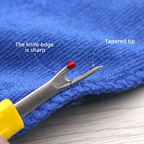 DEFUTAY 7 Pcs Seam Sewing Ripper Set, Thread Remover Kit with 2 Scissors, Handy Stitch Ripper Sewing Tool for Opening Seams,Hems(7 in 1)